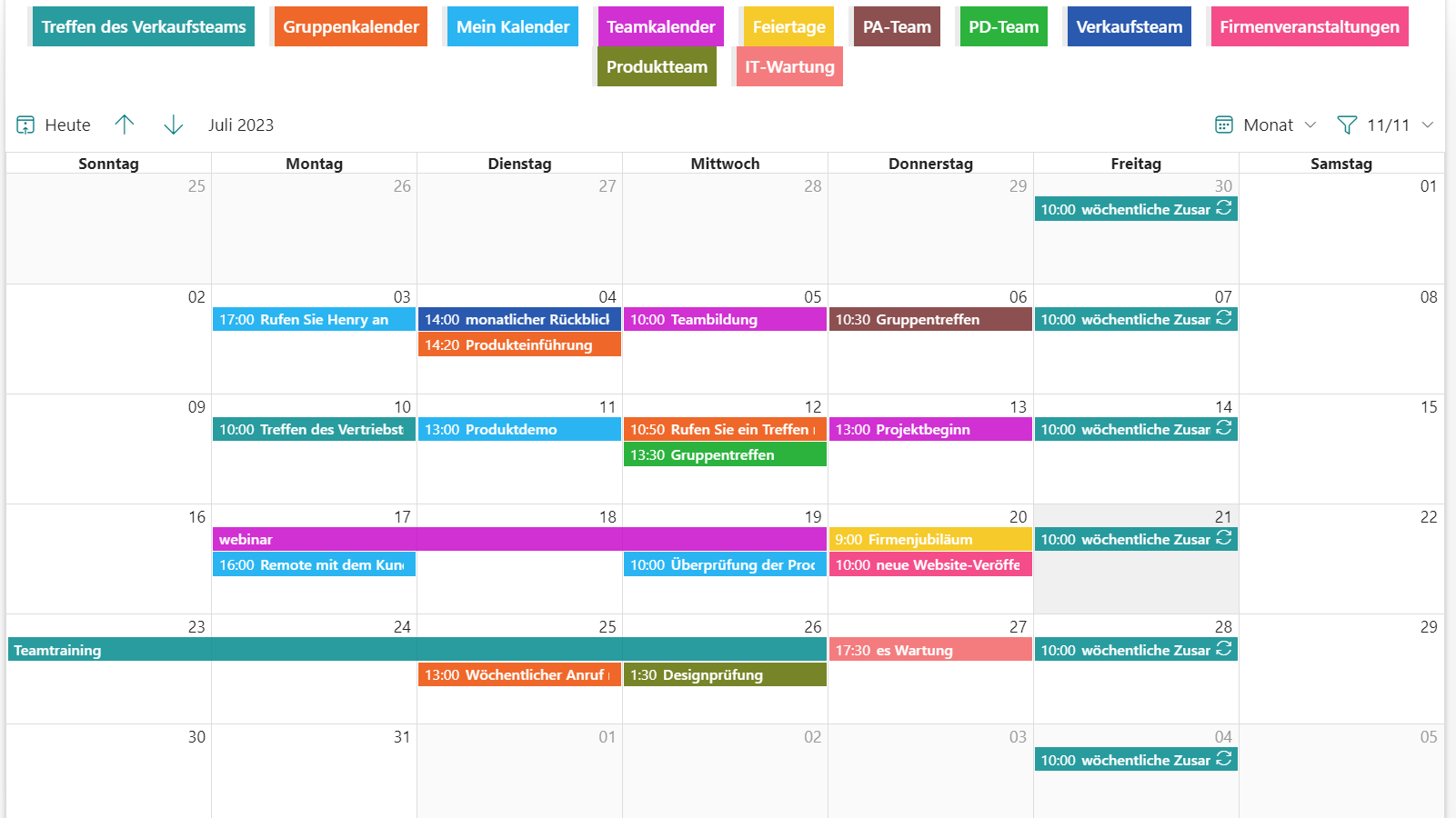 Calendar Rollup-App| SharePoint Online Kalender Webpart