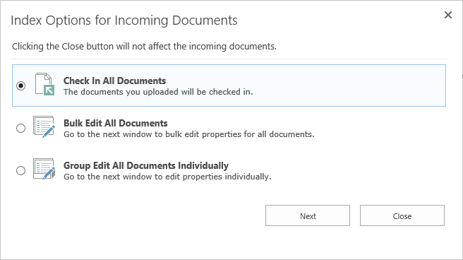 Bulk copy, move, edit, tag and check in documents directly in ...