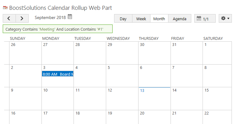 How to filter calendar events on Calendar Rollup Web Part | Calendar ...