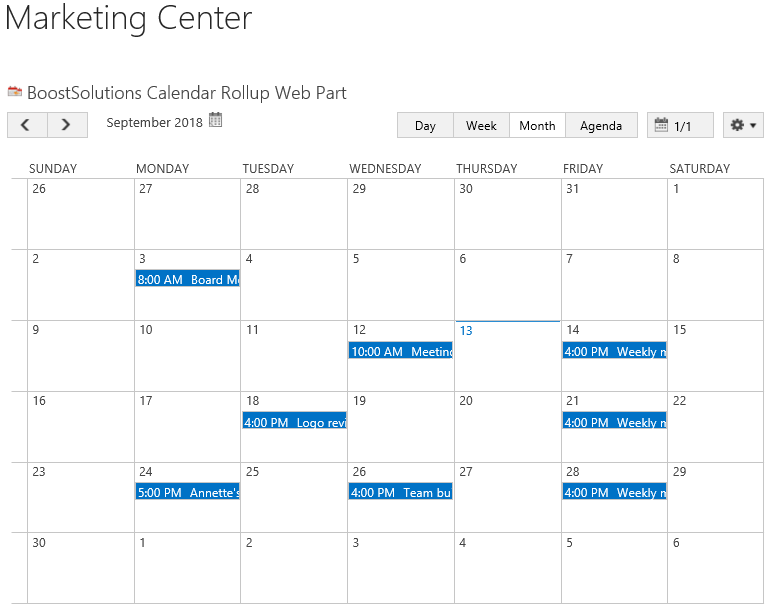 How to filter calendar events on Calendar Rollup Web Part | Calendar ...