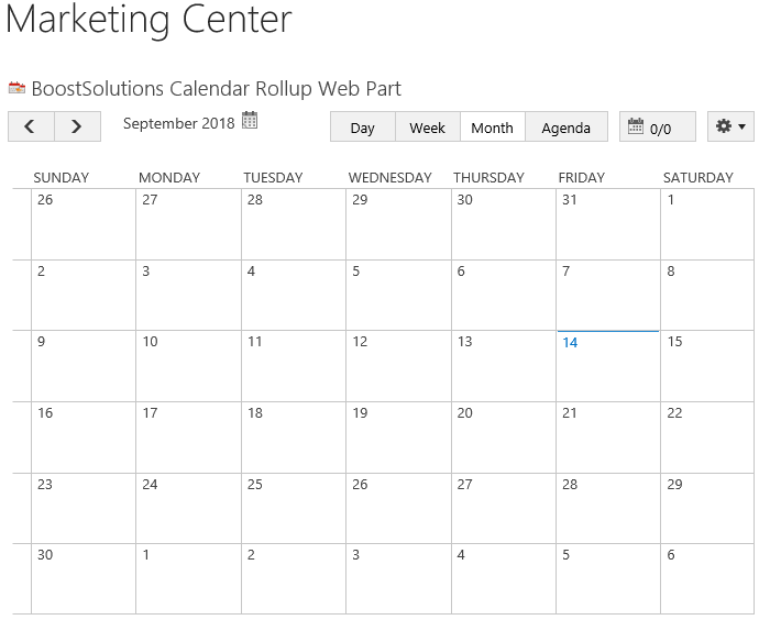 How to set default view on Calendar Rollup Web Part | Calendar Rollup ...