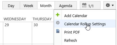 How to set default view on Calendar Rollup Web Part | Calendar Rollup ...